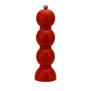 ADDISON ROSS Bobbin Lacquered Salt Or Pepper Mill Grinder - Red