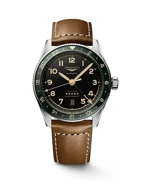 LONGINES Spirit Zulu Time Gmt Chronometer 42mm - Black/brown