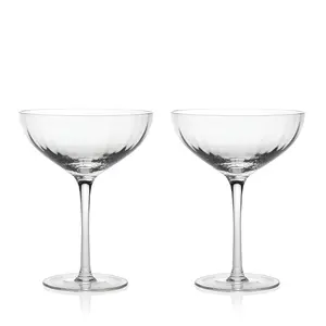 WILLIAM YEOWARD CRYSTAL William Yeoward American Bar Corinne Cocktail Glasses, Pair - Clear