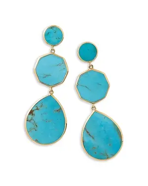 Ippolita 18k Yellow Gold Rock Candy Drop Earrings - Blue/gold