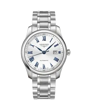 LONGINES Master Watch, 40mm - White/silver