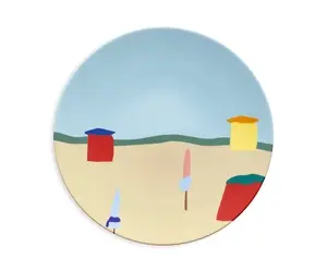 DEGRENNE PARIS Destination Mer Round Plates, Set Of 6
