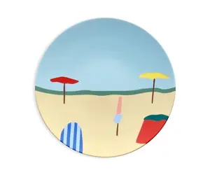 DEGRENNE PARIS Destination Mer Round Plates, Set Of 6