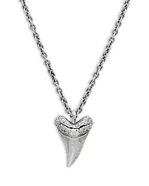 John Varvatos Artisan Sterling Shark Tooth Pendant Necklace - Silver