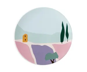 DEGRENNE PARIS Destination Sud Round Plates, Set Of 6