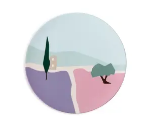DEGRENNE PARIS Destination Sud Round Plates, Set Of 6