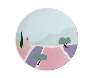 DEGRENNE PARIS Destination Sud Round Plates, Set Of 6