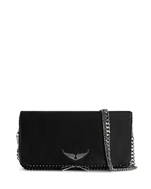 Zadig&Voltaire Rock Studded Leather Clutch