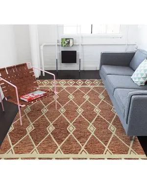 AMER RUGS Vista Duncan Area Rug, 8' X 10 - Rust