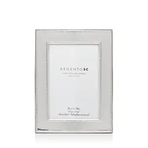 ARGENTO SC Amira Double-bead Sterling Frame, 4 X 6 - Silver