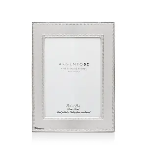 ARGENTO SC Amira Double-bead Sterling Frame, 5 X 7 - Silver