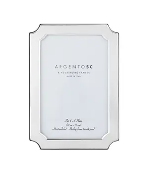 ARGENTO SC Edged Sterling Picture Frame, 4 X 6