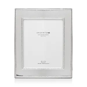 ARGENTO SC Amira Double-bead Sterling Frame, 8 X 10 - Silver