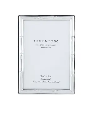 ARGENTO SC Bamboo Sterling Frame, 4 X 6