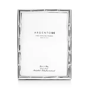 ARGENTO SC Bamboo Sterling Frame, 5 X 7 - Silver
