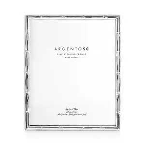 ARGENTO SC Bamboo Sterling Frame, 8 X 10 - Silver