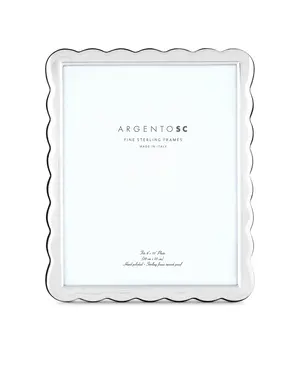 ARGENTO SC Scalloped Sterling Picture Frame, 8 X 10