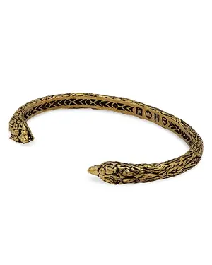 John Varvatos Wolf Head Cuff Bracelet - Brass