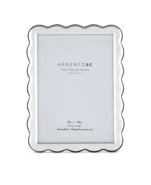 ARGENTO SC Scalloped Sterling Picture Frame, 5 X 7