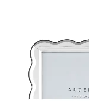 ARGENTO SC Scalloped Sterling Picture Frame, 5 X 7