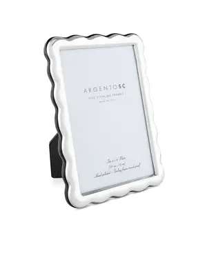 ARGENTO SC Scalloped Sterling Picture Frame, 4 X 6