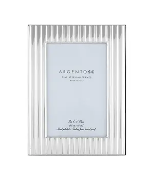 ARGENTO SC Fluted Sterling Picture Frame, 4 X 6