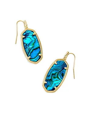 Kendra Scott Kendra Scott Signature Elle Drop Earrings Gold Teal Abalone