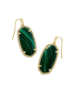 Kendra Scott Kendra Scott Signature Elle Drop Earrings Gold/green Malachite