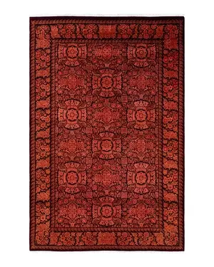 Bloomingdale'S Fine Vibrance M1090 Area Rug, 6'2 X 9'2 - Red