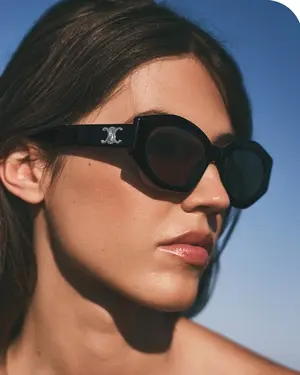 Celine Triomphe Cat Eye Sunglasses - Havana/gray Solid