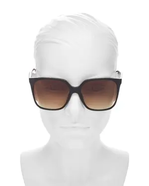 Fendi Square Sunglasses, 59mm - Black/brown Gradient
