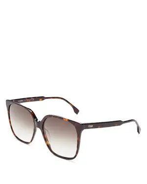 Fendi Square Sunglasses, 59mm Havana/brown