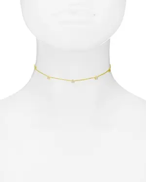 Argento Vivo Pave Star Choker Necklace