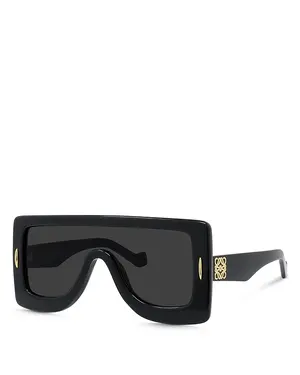 Loewe Chunky Anagram Mask Sunglasses - Black/gray Solid