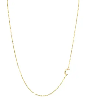Argento Vivo Argento Vivo Asymmetrical Initial Necklace Gold/a