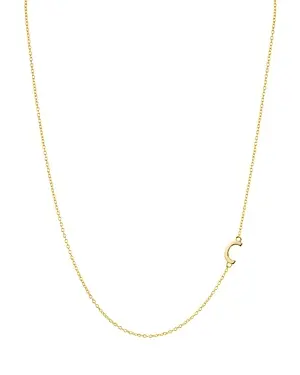 Argento Vivo Argento Vivo Asymmetrical Initial Necklace Gold/b