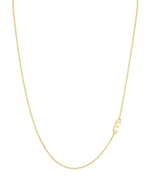 Argento Vivo Argento Vivo Asymmetrical Initial Necklace Gold/e