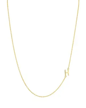 Argento Vivo Argento Vivo Asymmetrical Initial Necklace Gold/h