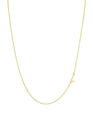 Argento Vivo Argento Vivo Asymmetrical Initial Necklace Gold/l