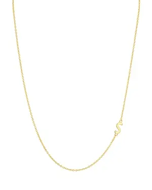 Argento Vivo Asymmetrical Initial Necklace - Gold/s