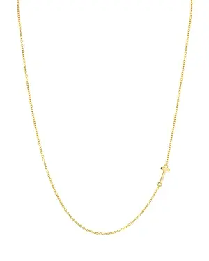 Argento Vivo Argento Vivo Asymmetrical Initial Necklace Gold/t