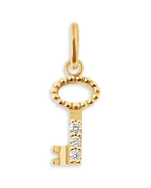 Gigi Clozeau 18k Yellow Diamond Key Pendant - Gold