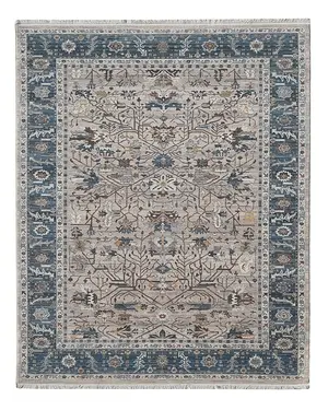 AMER RUGS Arcadia Arc-4 Runner Area Rug, 2'7 X 10 - Beige/navy