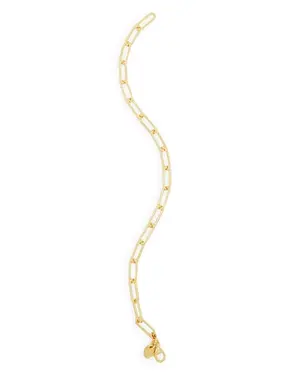 Argento Vivo Paperclip Link Bracelet - Gold