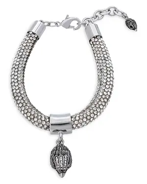 Kurt Geiger Shimmer Mesh Rope Bracelet - Silver