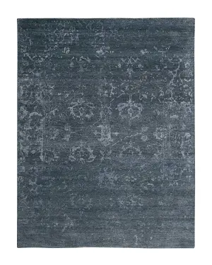NOURISON HOME Silk Shadows Sha15 Rug Abstract, 3'9 X 5'9 - Blue Stone