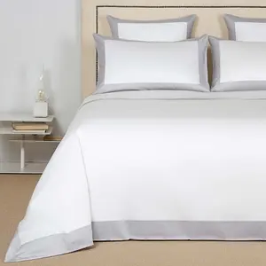 Frette Bold Sheet Set, Queen Milk/scoglio