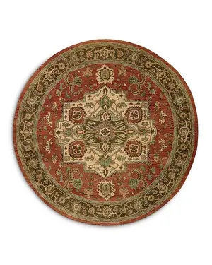 NOURISON HOME Jaipur Ja36 Round Area Rug, 8' X 8 - Red