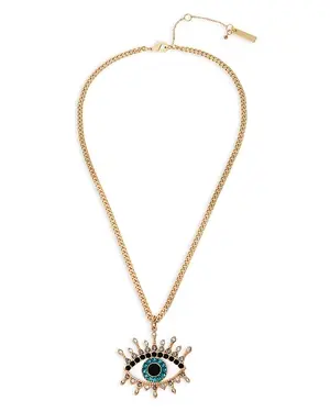 Kurt Geiger Evil Eye Pendant Necklace - Teal