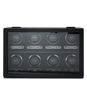 Wolf British Racing Eight Piece Watch Winder - Black